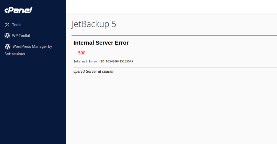 Error 500 en cPanel luego de poner a restaurar un backup completo de tu cuenta – WNPower Help